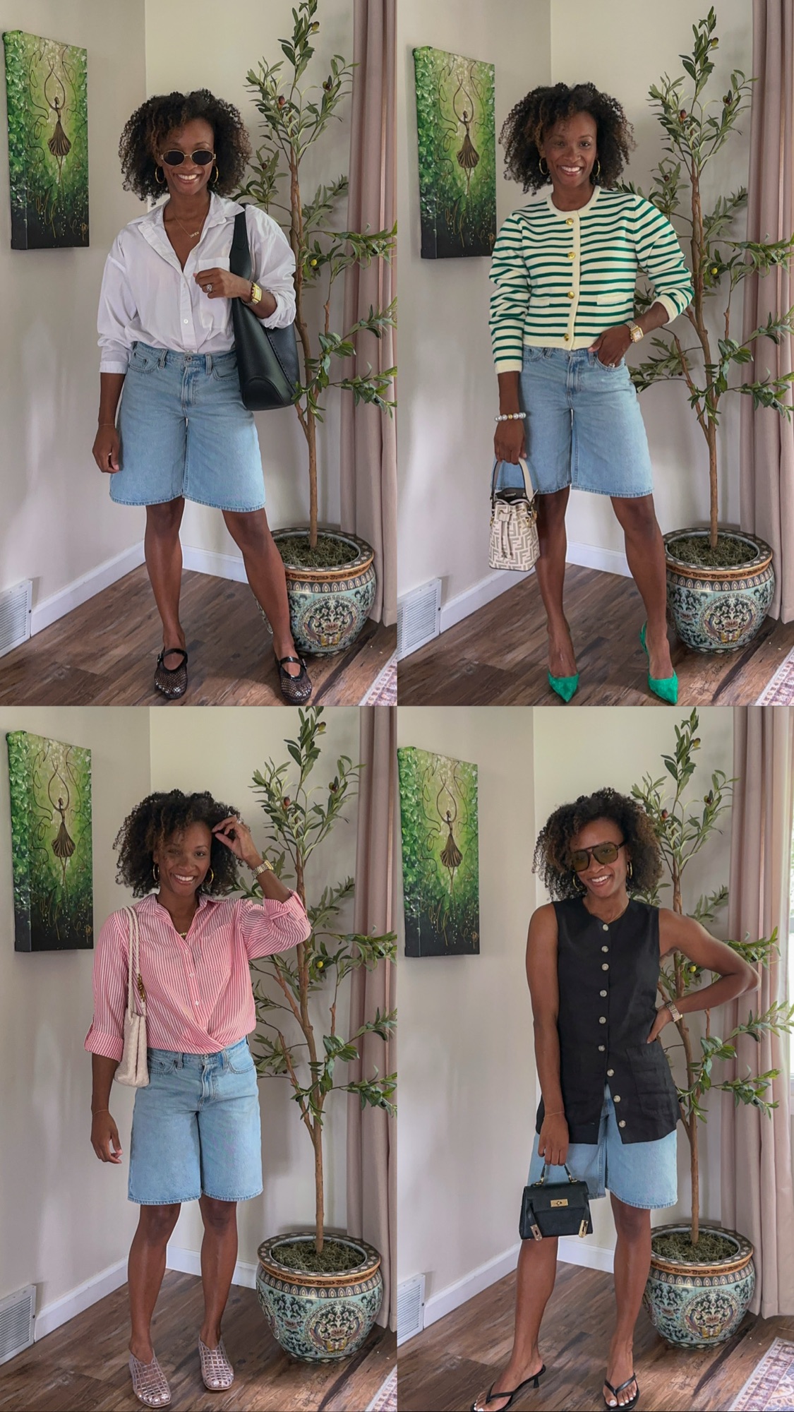 4 Ways To Style Bermuda Shorts - Vida Fashionista